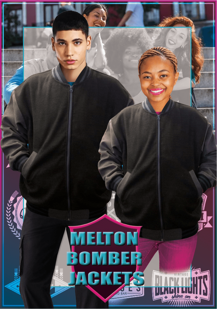 Melton Bomber Jacket – MBJ2 – Quebe Manufacturing